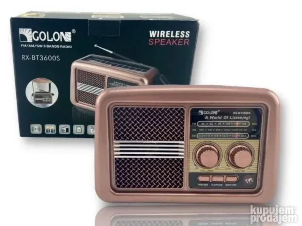 Retro radio Bluetooth zvučnik sa solarnim panelom