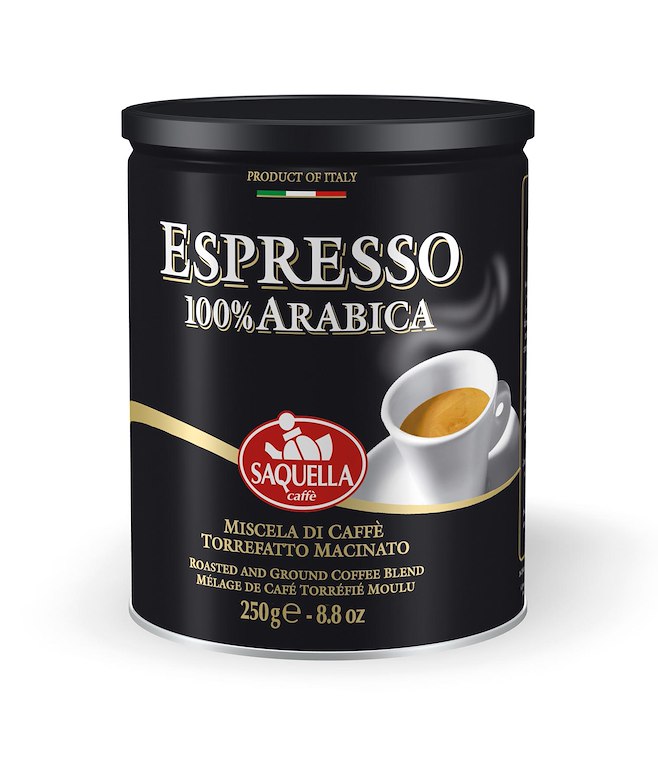 Saquella ESPRESSO 100% Arabica Ground mlevena kafa 250 g