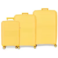 Komplet proširivih kofera od polipropilena 55cm-68cm-78cm Movom Inari yellow 53294