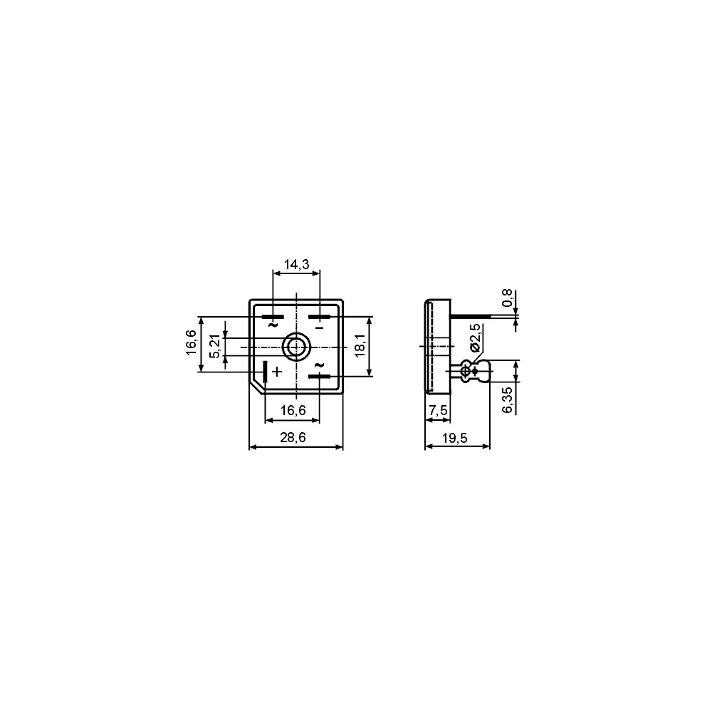 Grec 1000V 50A, KBPC5010