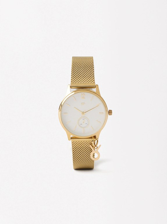 Watch With Stainless Steel Mesh Strap