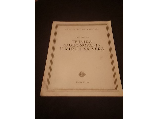 Tehnika komponovanja u muzici xx veka  Ctirad  Kohoutek