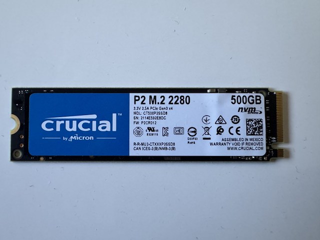 SSD Crucial M.2 P2 2280 500gb