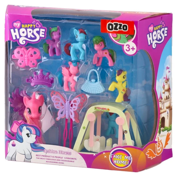 Fun horse, set figura, poniji sa krilima, ljuljaška