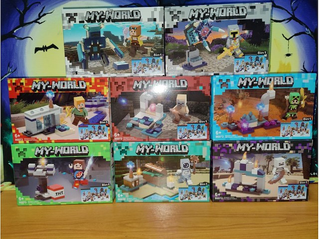 Minecraft veliki lego My -World komplet od 8 setova NOV