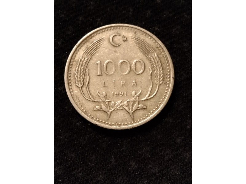 1000 lira 1991 turska