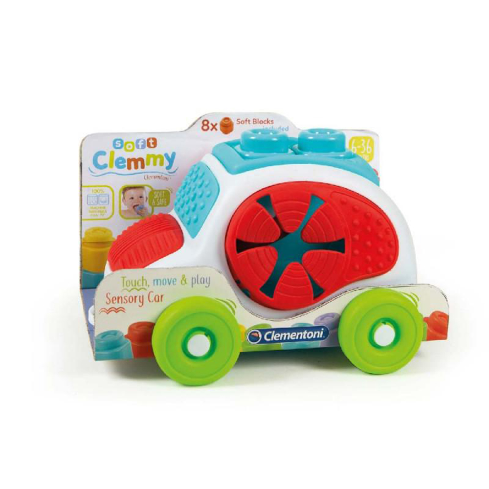 Clementoni baby dečija igračka - auto sa kockicama CL17315