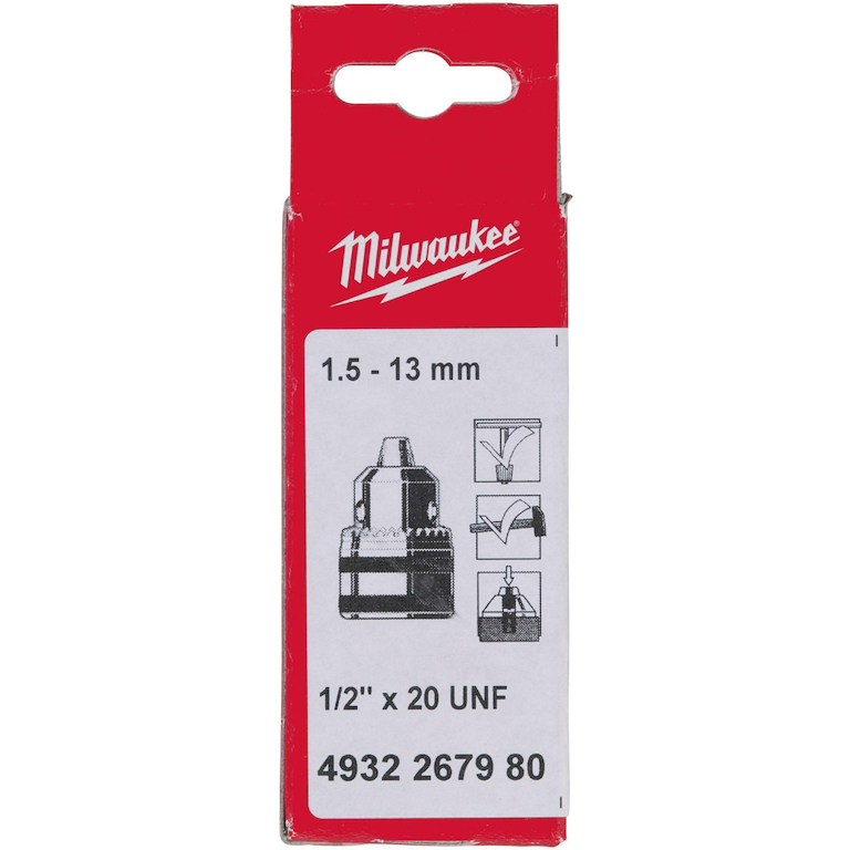 Milwaukee – Stezna glava za bušilicu sa ključem, 1,5 – 13 mm,prihvat 1/2″ x 20 – 4932267980