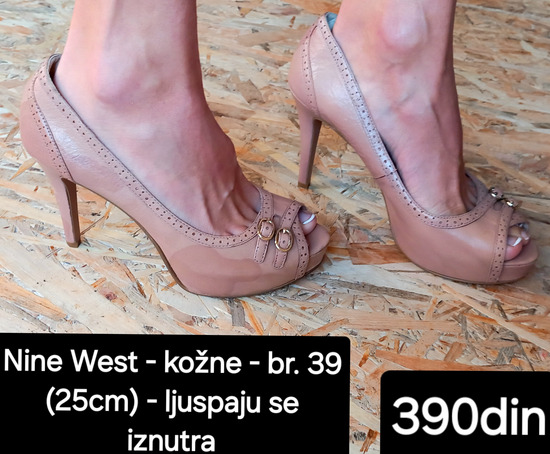 Nine West ženske kožne cipele štikle krem br. 39