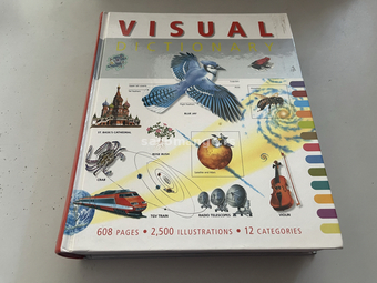 Visual dictionary, 608 pages, 2500 illustrations, 12 categories