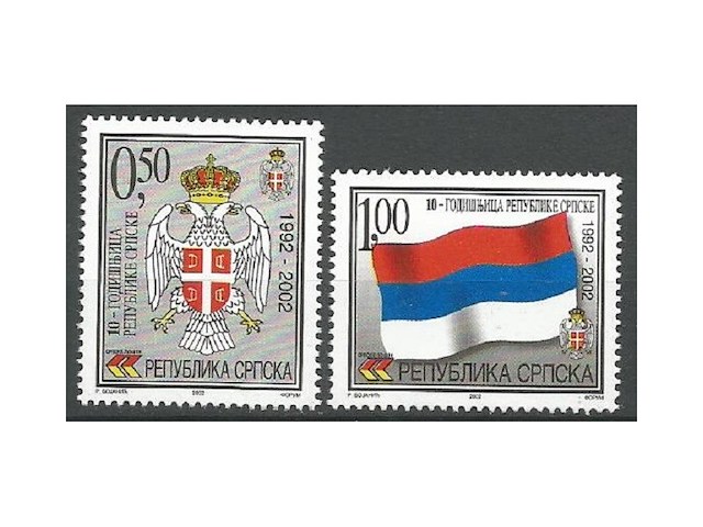Republika Srpska,10 god Republike Srpske 2002.,čisto
