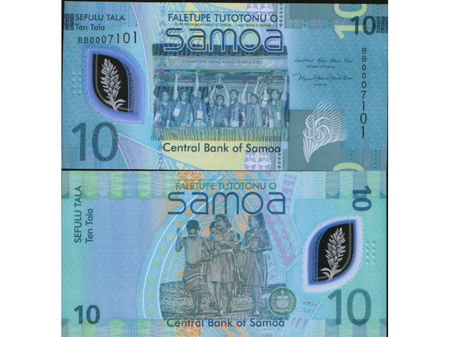 Samoa 10 Tala 2023/2024. UNC Polymer.