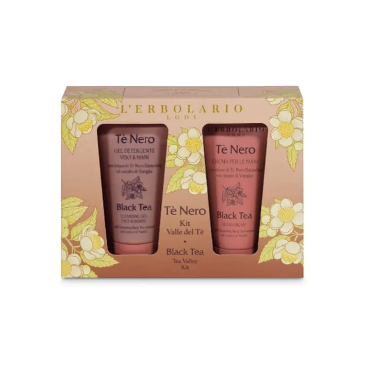 Lerbolario Black Tea set - gel za pranje lica i ruku 75ml + krema za ruke 50ml