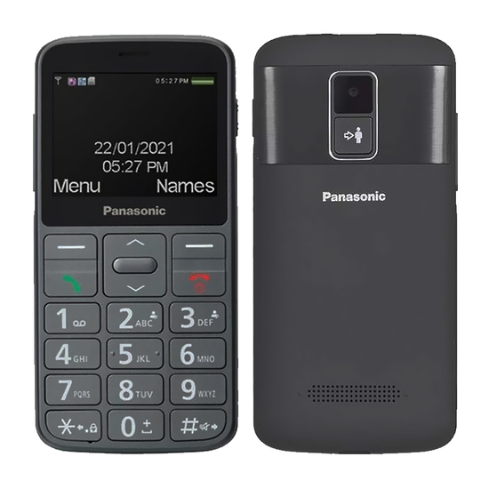 Mobilni telefon Panasonic KX-TU160EXB, Tamno siva, Single SIM, 2G, 2.4'', 320 x 240 px, Bluetooth, USB-C, 0.3 MP