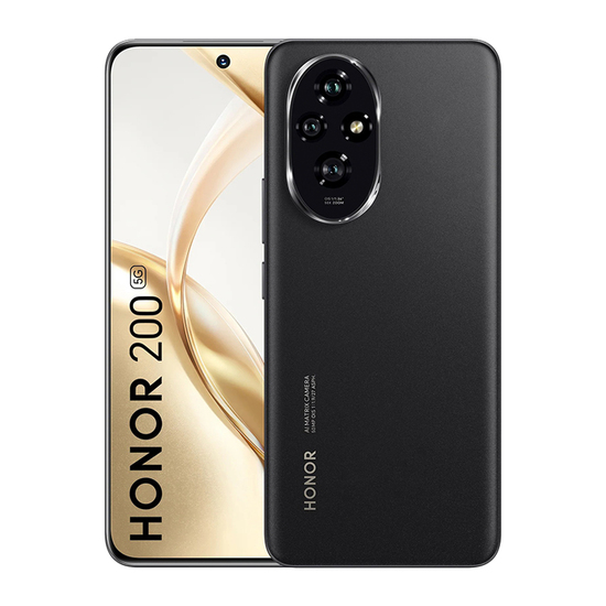 Mobilni telefon Honor 200 5G, Crna, Dual Sim, 5G, 6.7'', Snapdragon 7 Gen 3 8-Core, Adreno 720, 12 GB RAM, 512 GB, 50+50+12 / 50 MP, Android 14 MagicOS 8