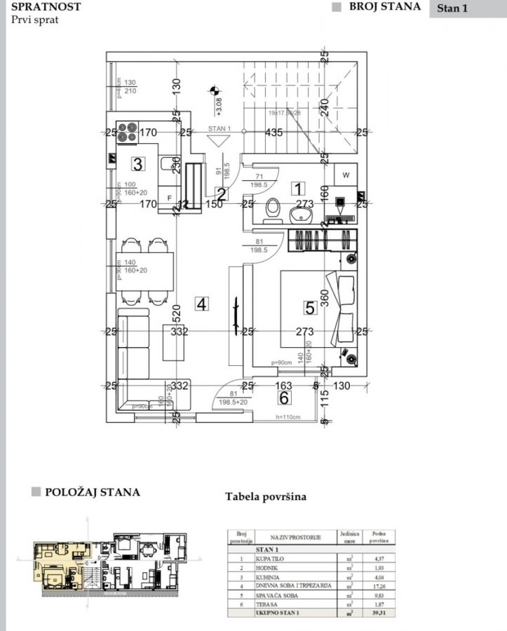 NOVI SAD - ADICE - 39. 31 m2