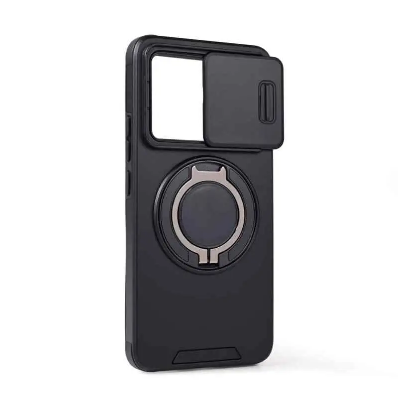 Maska CamShield Ring stand za Xiaomi 14T crna