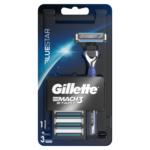 Gillette Mach3 Start Blue muški brijač +3 dopune