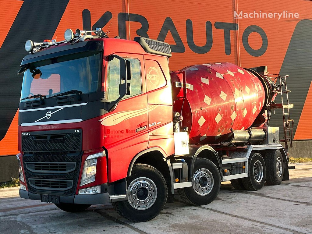 Volvo FH 540 8x2*6 RETARDER / 9 m3 / CHUTE 9 m kamion s mešalicom za beton