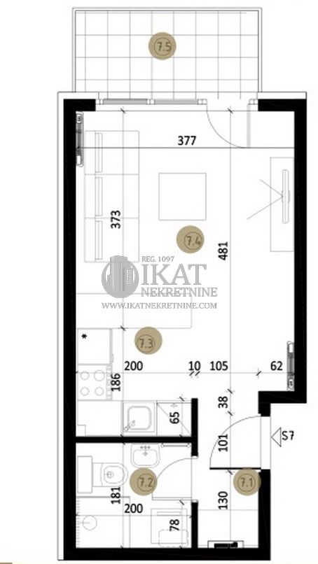 Vračar, Crveni krst 29,97m2 novogradnja + PDV ID#3984 122.877 €