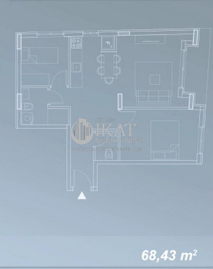 Zvezdara, Zeleno brdo 68,43m2 novogradnja ID#3979 203.237 €