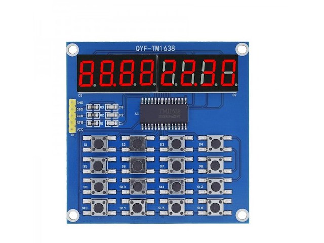 LED displej modul 8 cifara/16 tastera