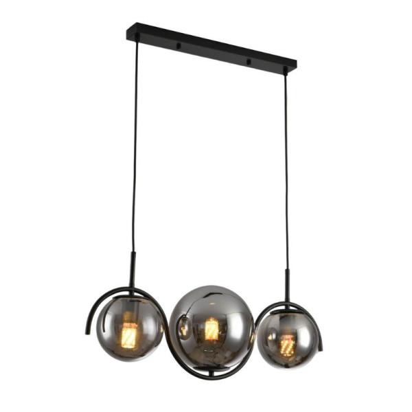 Luster visilica 3xE27 RONDO-3L BK crna