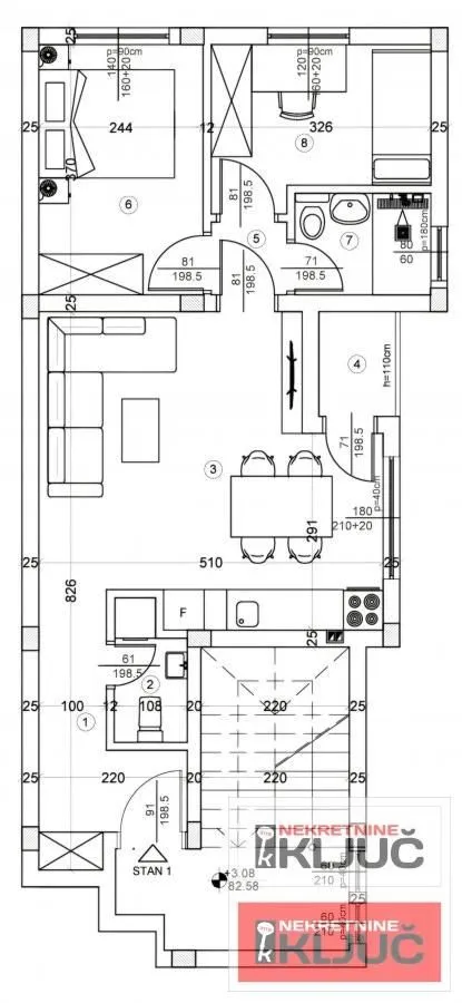 Prodaja, dvosoban stan, 51m2, Adice, Novi Sad, Novi Sad