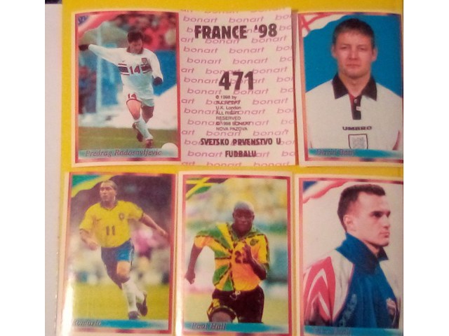 FRANCE 98 BONART Sličice na komad MINT