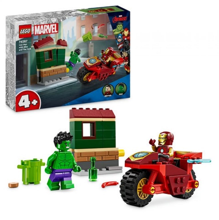 LEGO SUPER HEROES IRON MAN WITH BIKE AND THE HULK