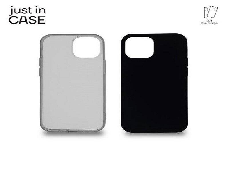 JUST IN CASE 2U1 EXTRA CASE MIX PAKET CRNI ZA IPHONE 13 MINI MIX107BK