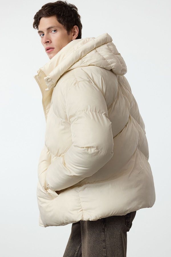 TRENDYOL STONE UNISEX OVERSIZE FIT INNER SUSPENDER WINTER PUFFER JACKET