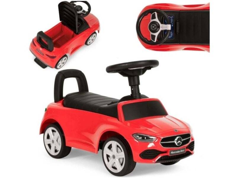ECO TOYS GURALICA SA INTERAKTIVNIM VOLANOM I ZVUCIMA MERCEDES C CLASS CRVENA