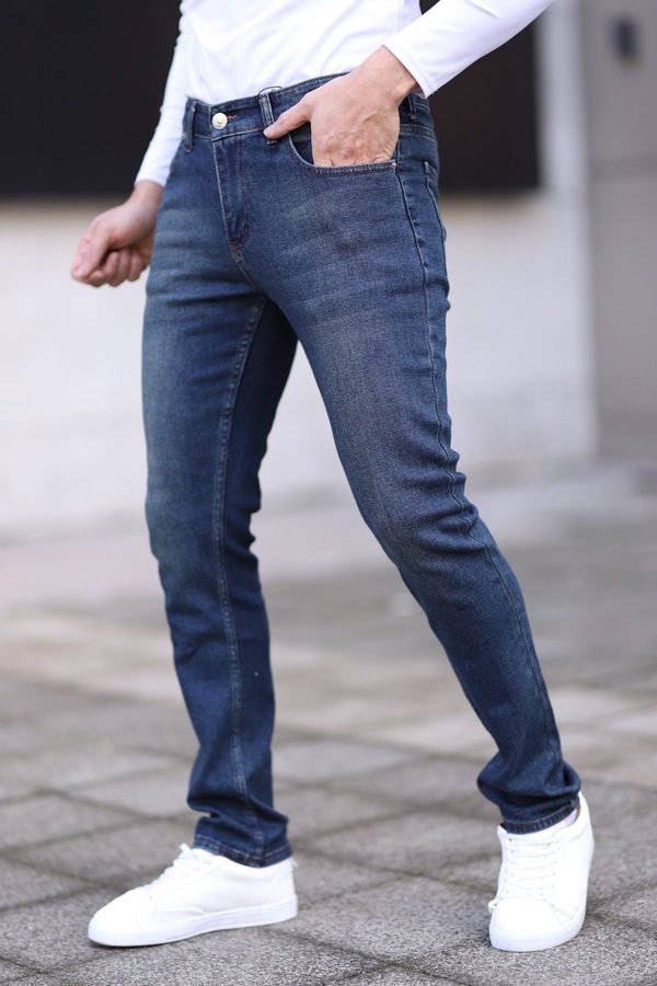 TRENDYOL DARK NAVY BLUE MEN'S REGULAR JEANS