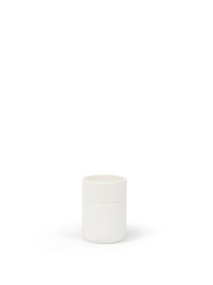 KERAMIČKI DRŽAČ ZA ČETKICE ZA ZUBE BELE BOJE H11CM