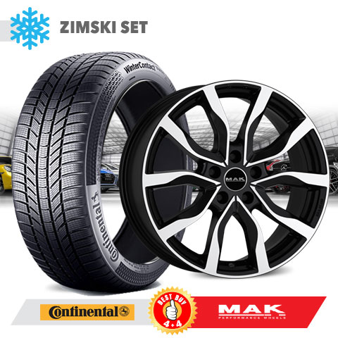 275/45 R20 SET Z CONTINENTAL + MAK HL BLK POL 5/108