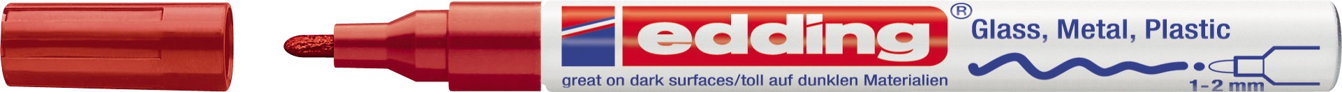 Paint marker E-751 1-2mm crvena Edding