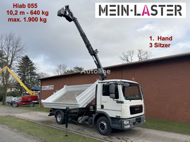 MAN TGL 8.180 3 S-Kipper Hiab 55 D *10,2 m - 640 kg kiper