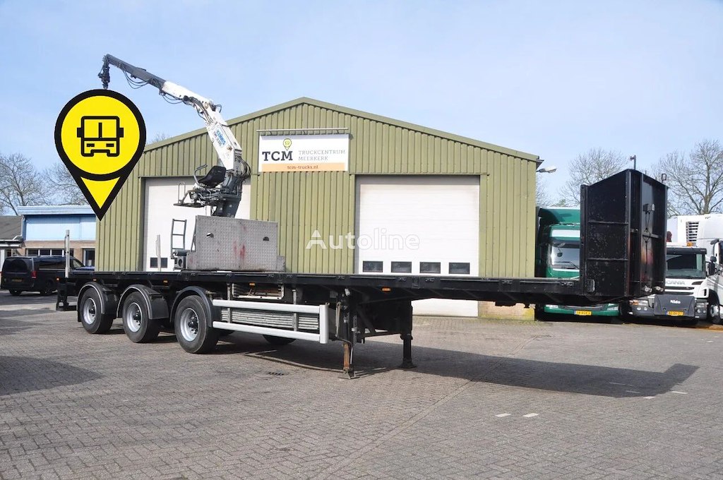 Floor 3ASS STENEN TRAILER + KENNIS 14.000 KRAAN .NL-TRUCK poluprikolica platforma