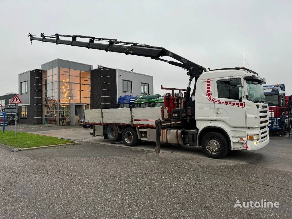 Scania R500 V8 6X2 HIAB 244 + REMOTE CONTROL kamion s ravnom platformom