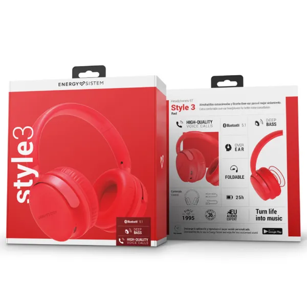 ENERGY SISTEM Style 3 Red Bluetooth slušalice crvene (M45306)