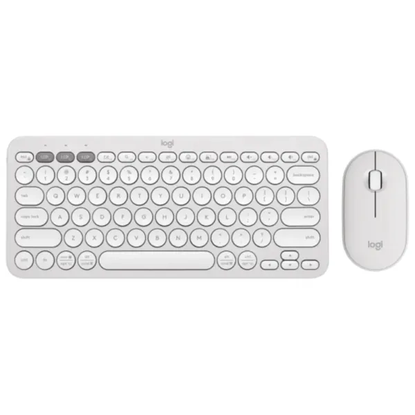 LOGITECH Pebble2 Wireless Combo US tastatura + miš bela