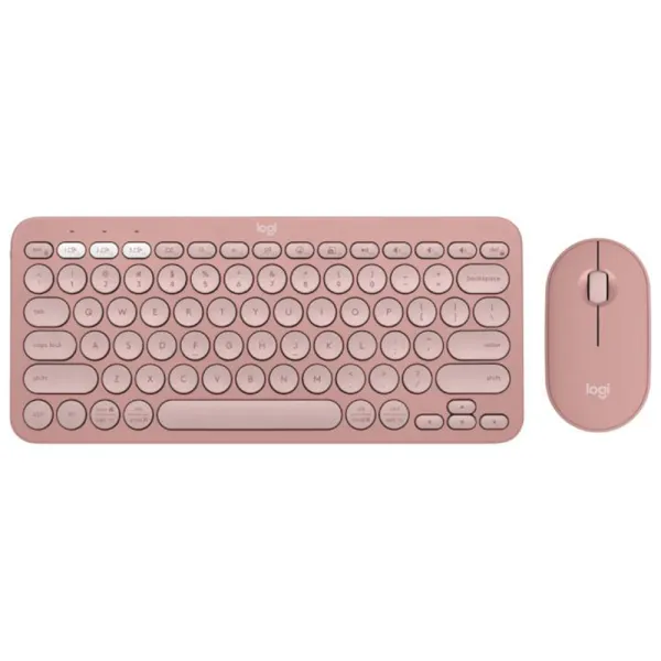 LOGITECH Pebble2 Wireless Combo US tastatura i miš roze