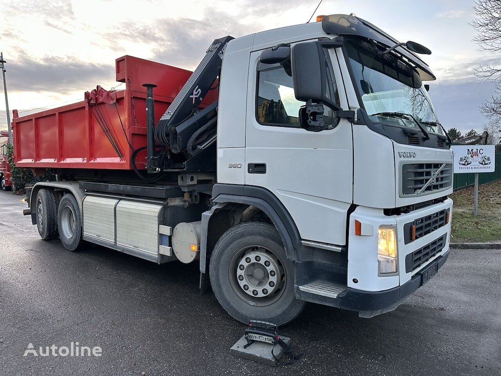 Volvo FM 380 6x2 + CONTAINER HIAB 088 - E2 + RADIO - LIFT + STEERING A kamion rol kiper