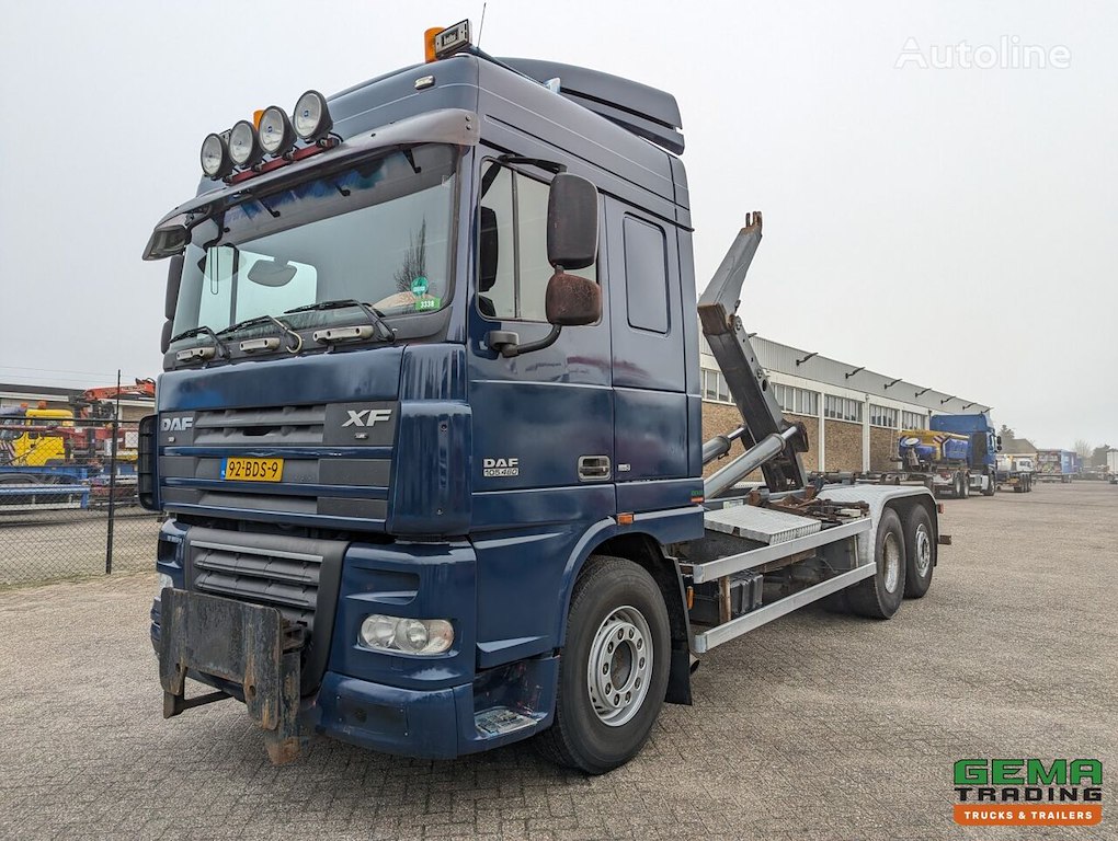 DAF FAR XF105.460 6x2 Space Cab Euro4 - Retarder - Meiller Hooklift kamion rol kiper