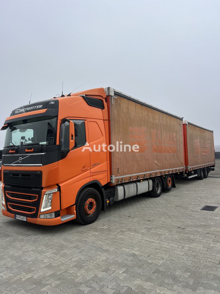 Volvo FH13 500 kamion sa klizna zavesa cerada + prikolica sa kliznom ceradom