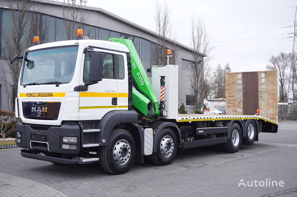 MAN TGS 35.360 E6 8×2 / HDS Fassi F170A.22 / Tow truck šlep auto