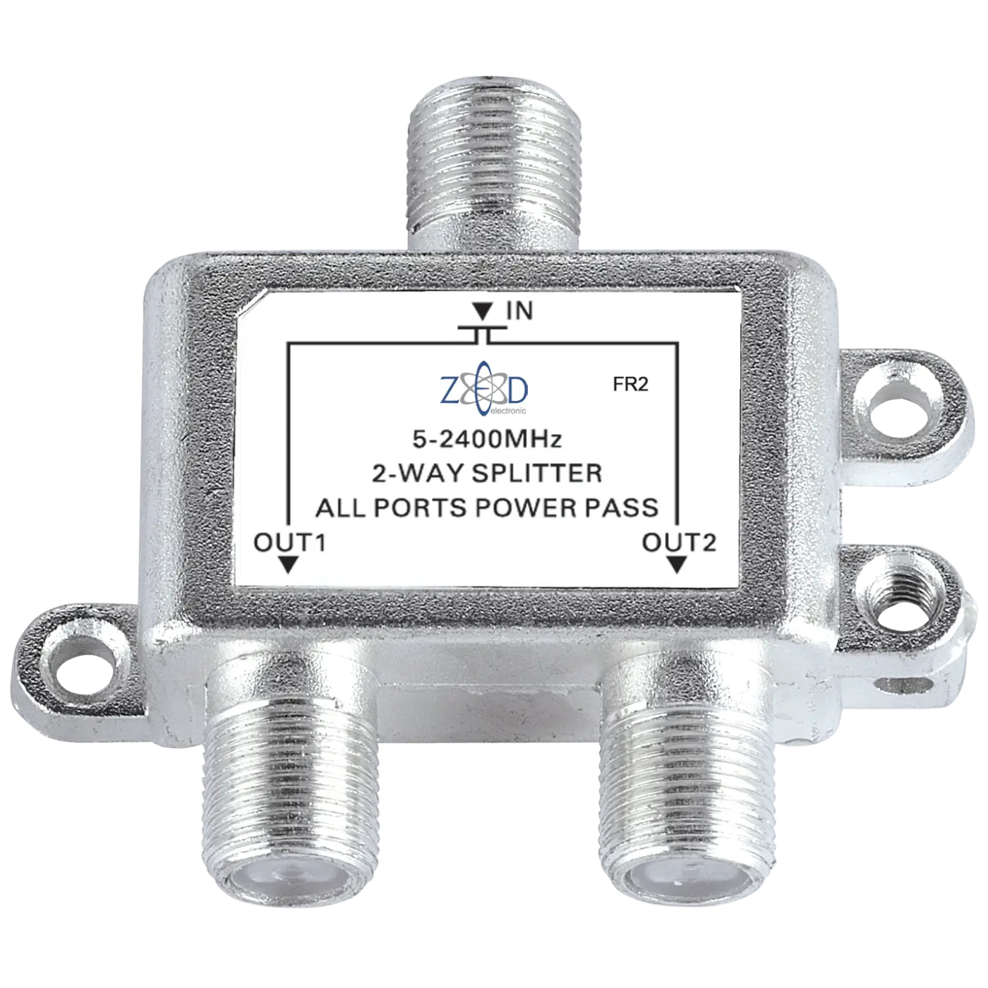 ZED ELECTRONIC Antenski razdelnik FR2, 1 ulaz - 2 izlaza, 5-2400MHz