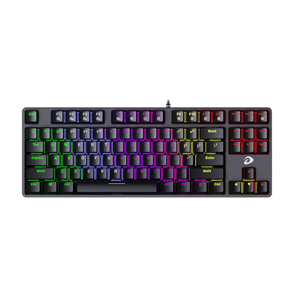 DAREU Bežična tastatura EK87, RGB, Crna