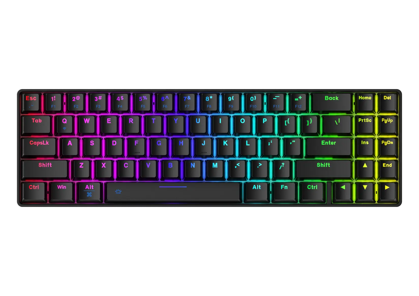 DAREU Bežična tastatura EK861, RGB, Crna